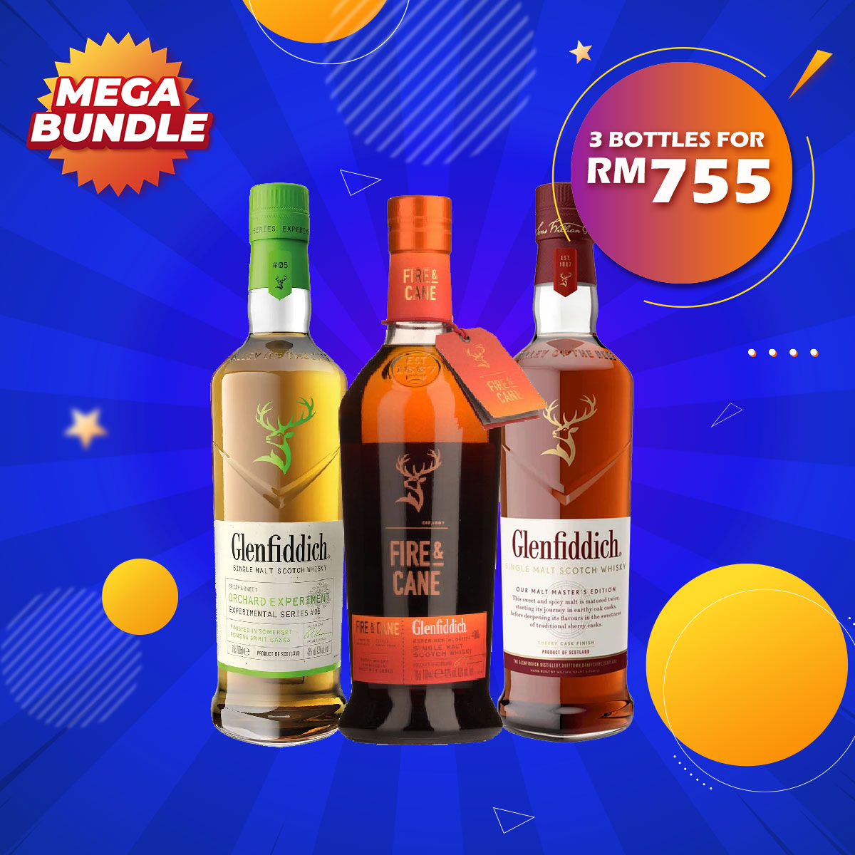 Mega Big Bundle - Glenfiddich Bundles Speyside Single Malt [700ML] X 3